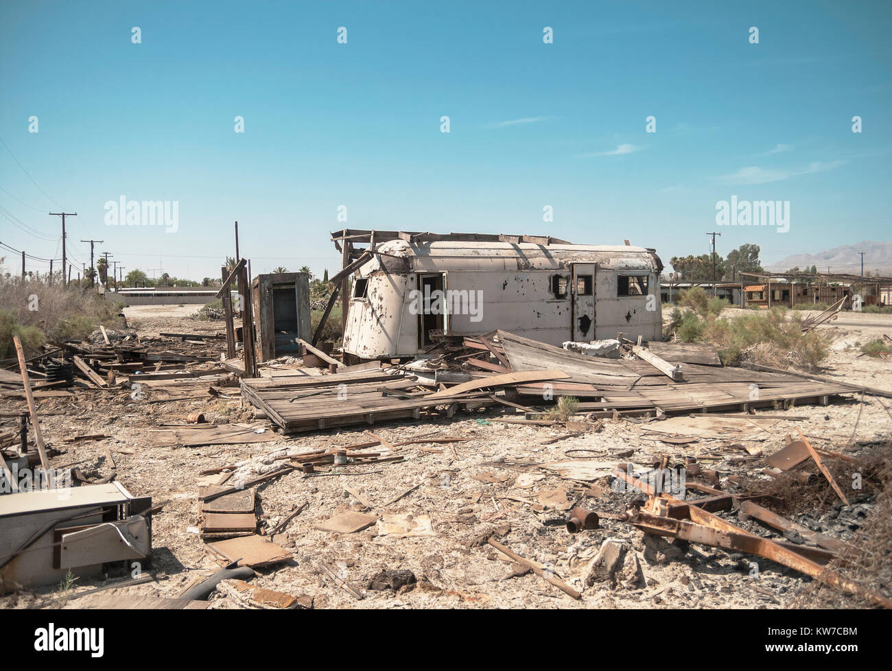 Wrecked caravan hi-res stock photography and images - Alamy