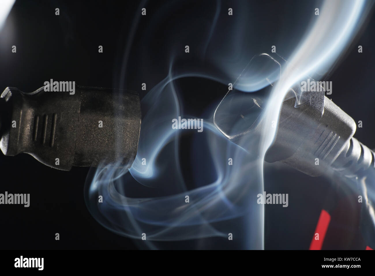 Hot run electrical cable with black background Stock Photo - Alamy