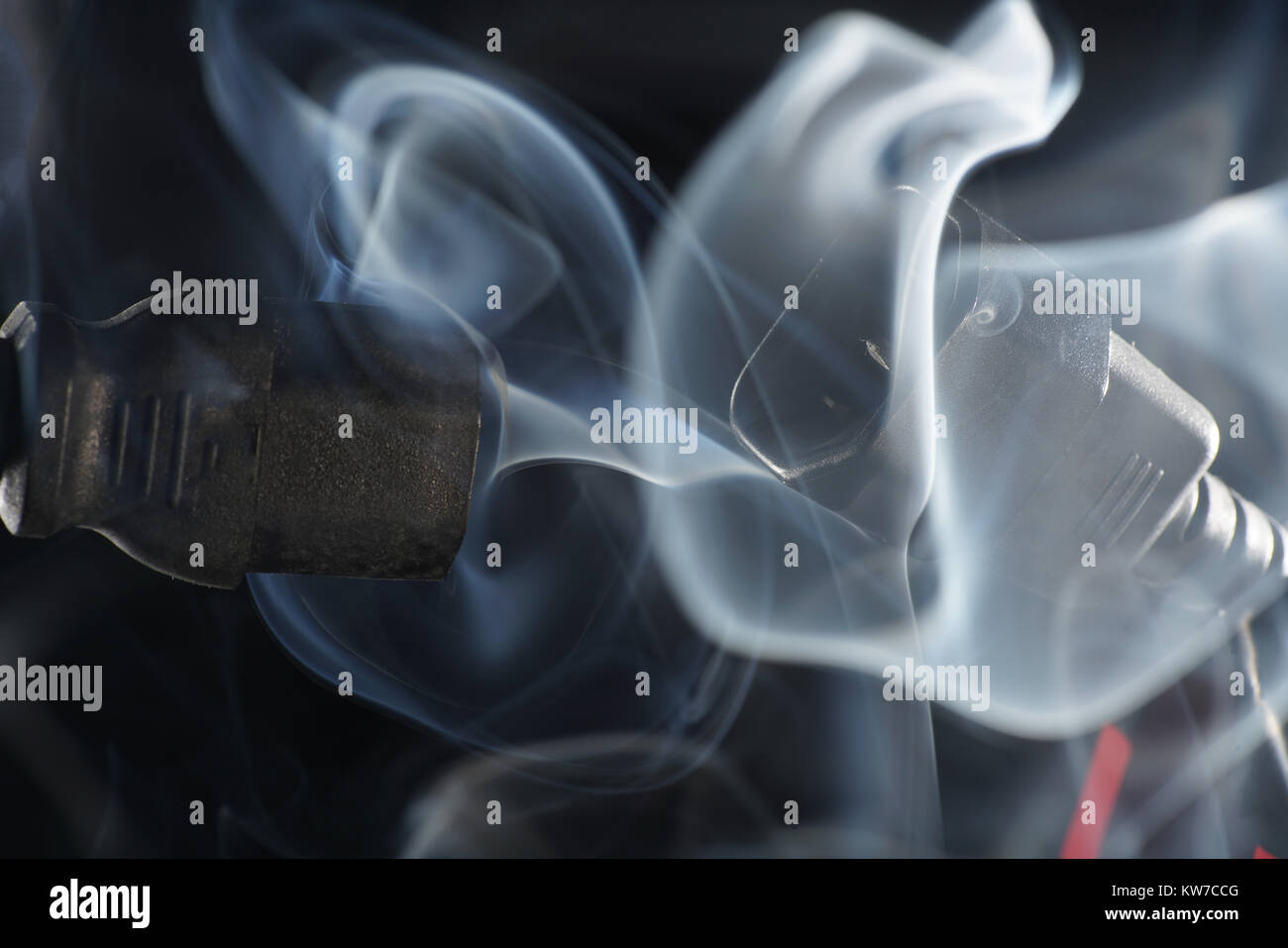 Hot run electrical cable with black background Stock Photo - Alamy