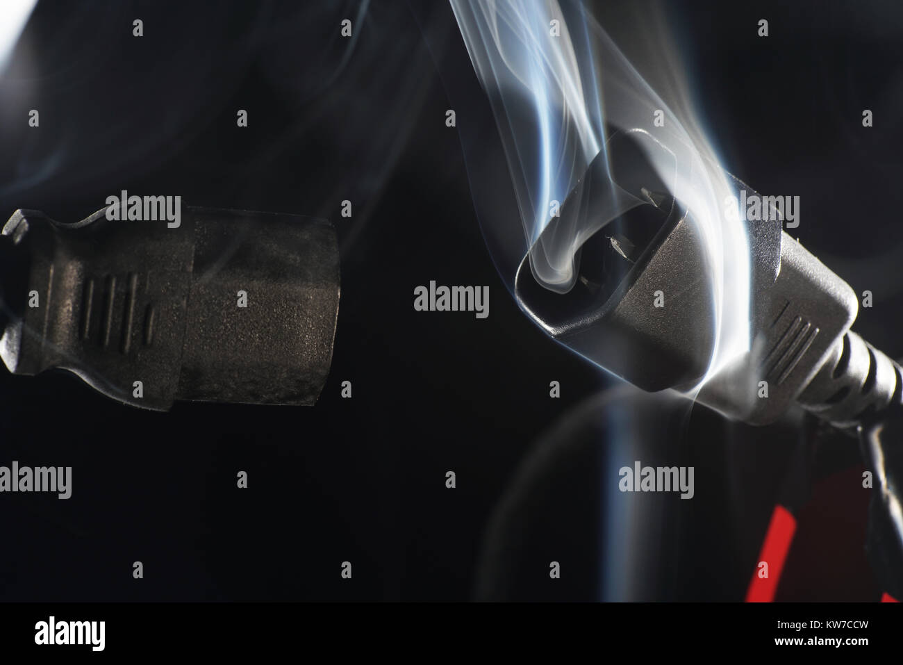 Hot run electrical cable with black background Stock Photo - Alamy