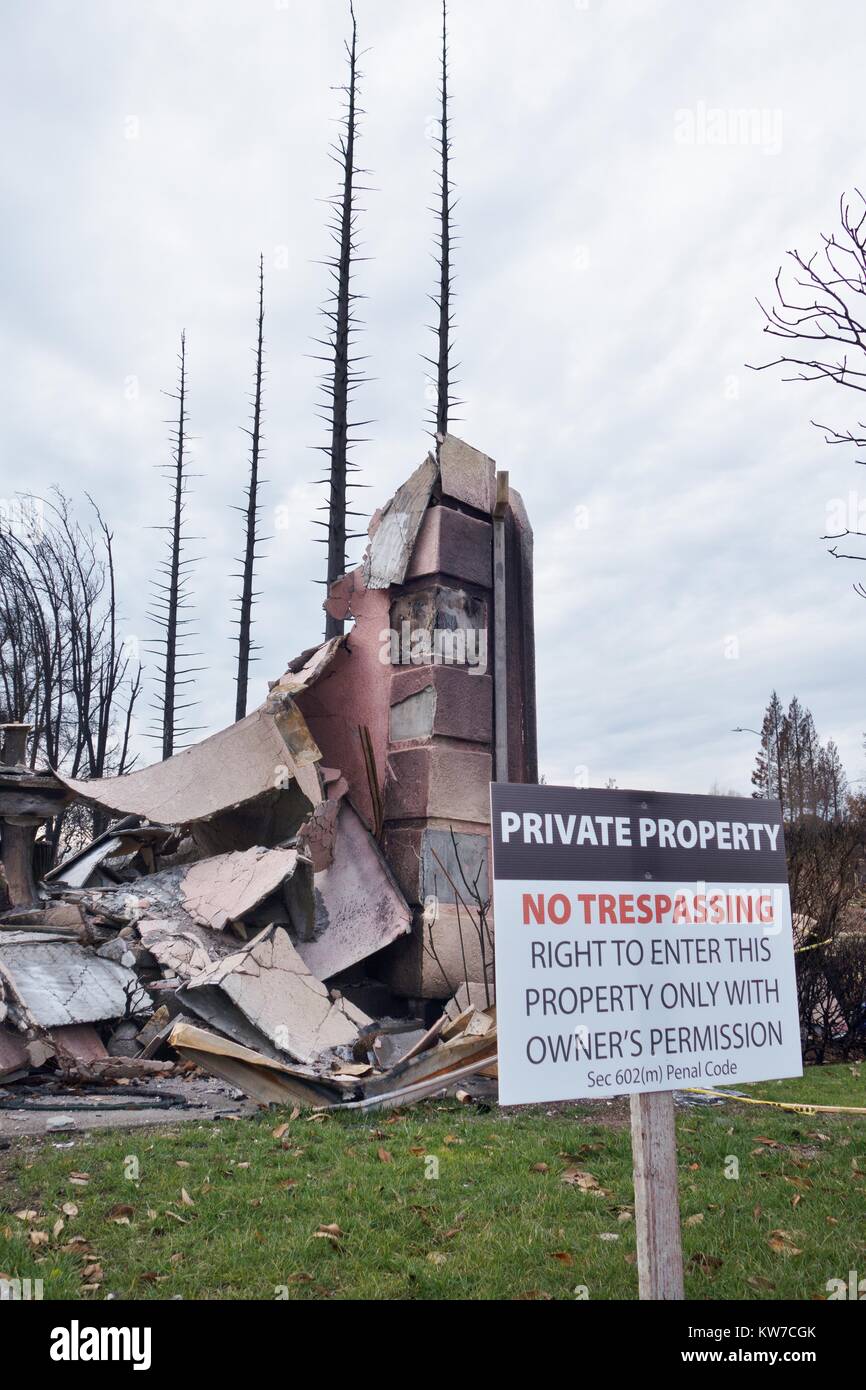 Tubbs fire damage hi-res stock photography and images - Alamy
