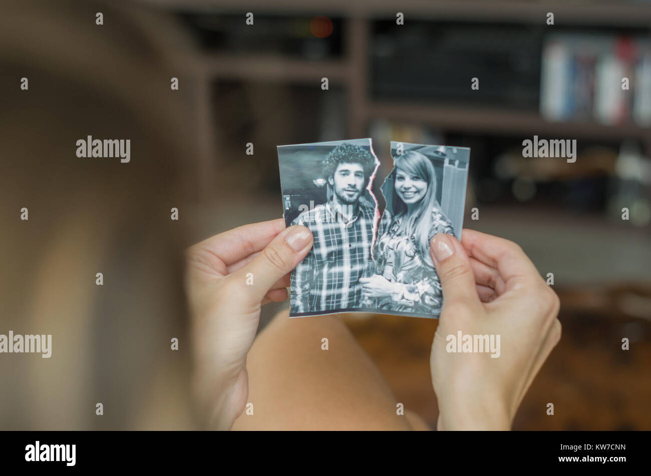 Torn photo couple hi-res stock photography and images - Alamy