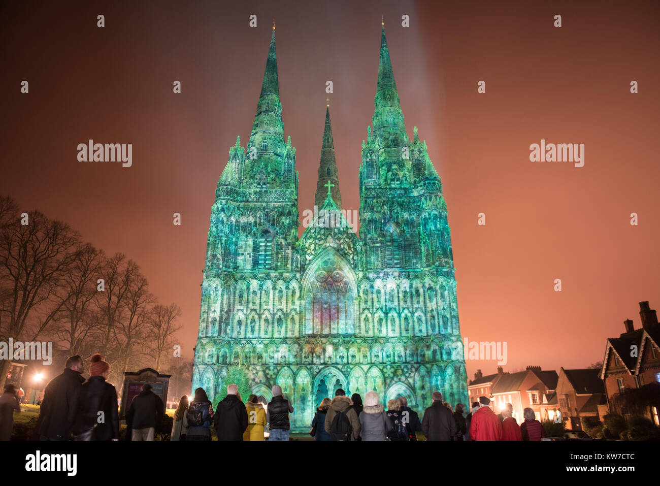 Lichfield Cathedral, Lichfield, Staffordshire, UK. 19th December 2017 ...