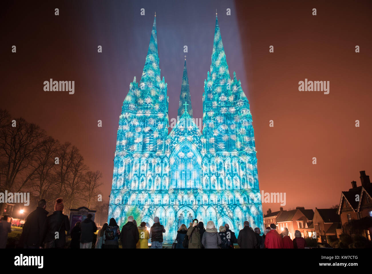 Lichfield Cathedral, Lichfield, Staffordshire, UK. 19th December 2017 ...