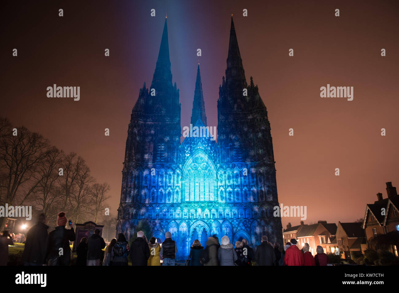Lichfield Cathedral, Lichfield, Staffordshire, UK. 19th December 2017 ...