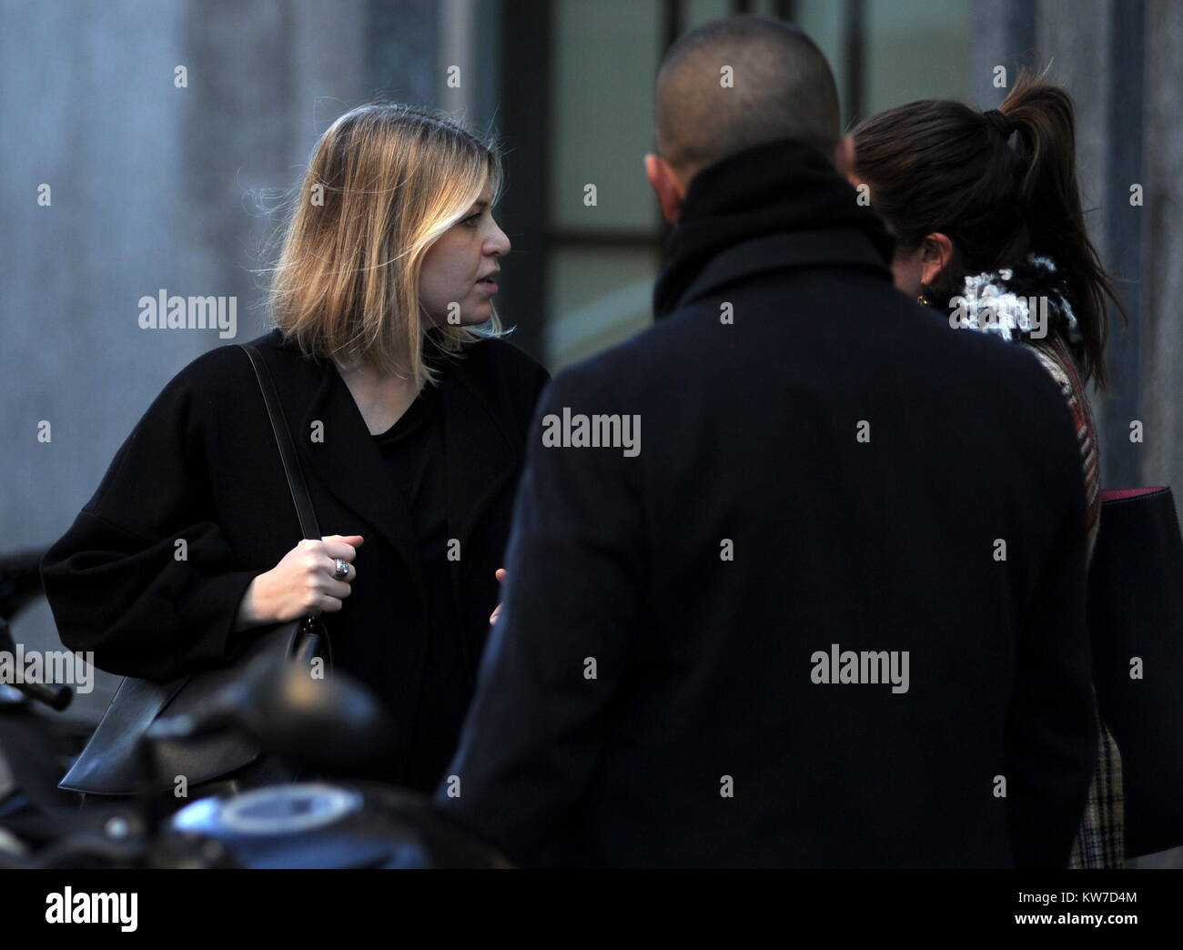 Pregnant Barbara Berlusconi leaving Armani/Nobu restaurant in Milan ...