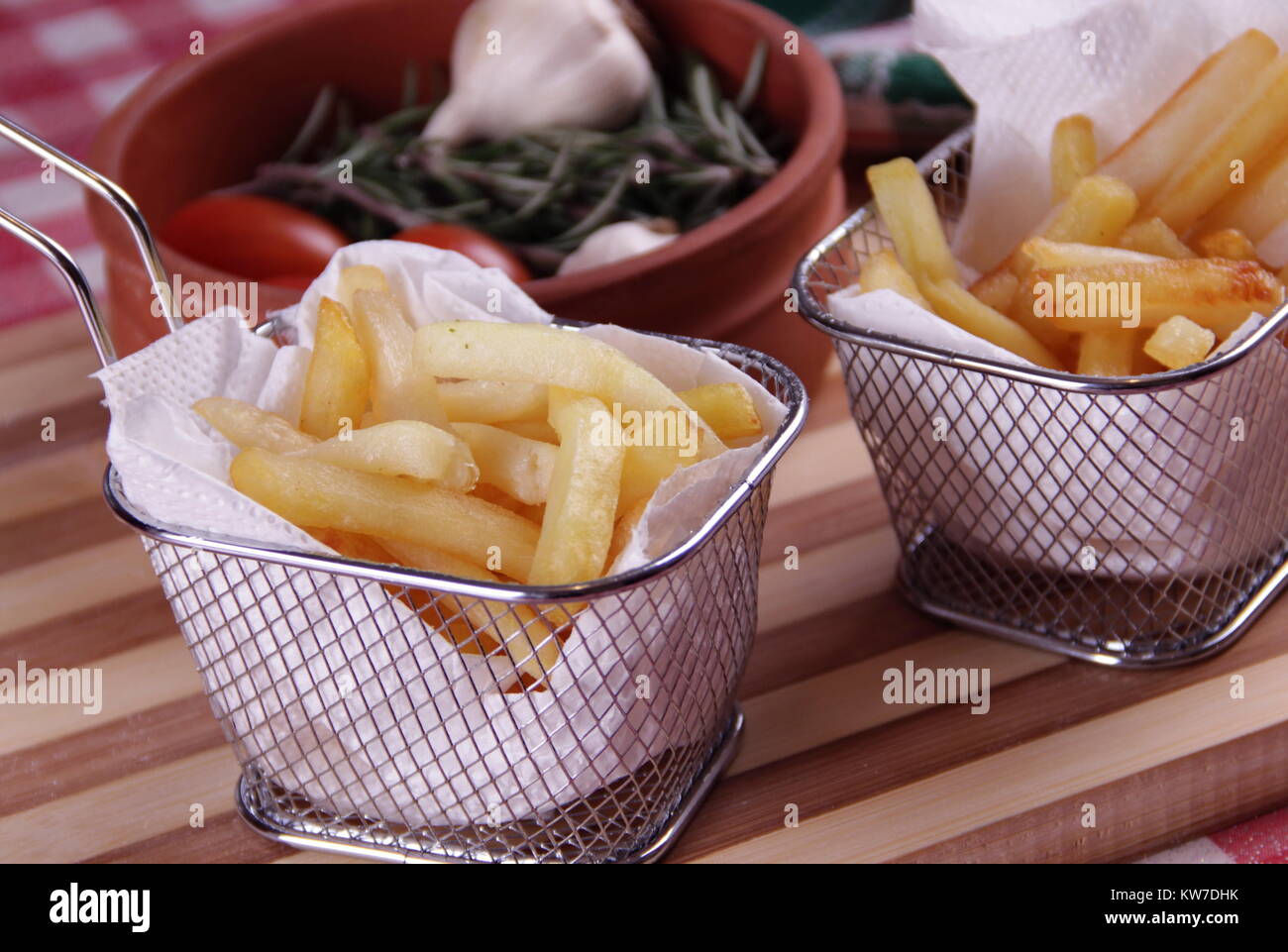 French fries in the basket Stock Photo - Alamy