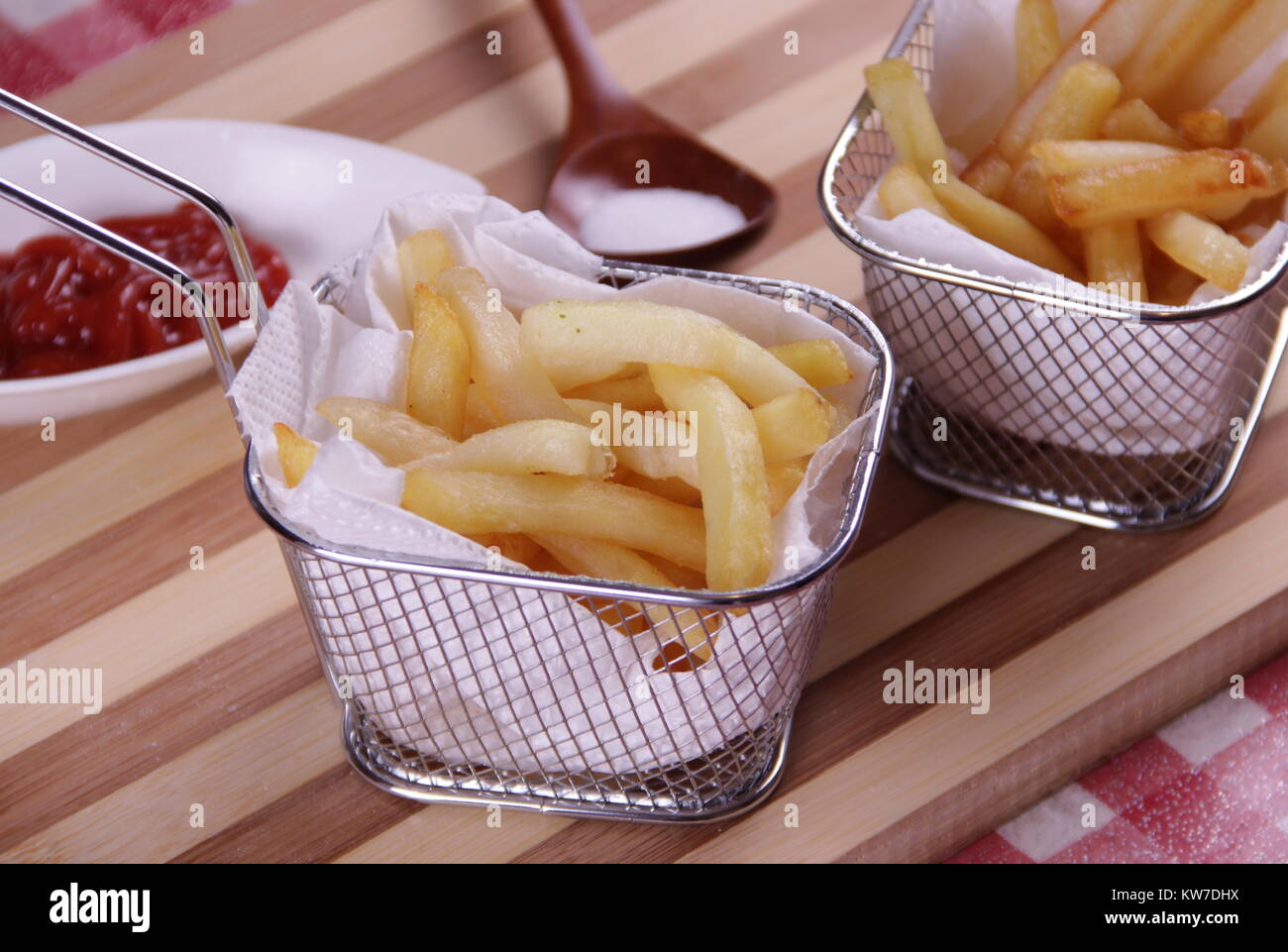French fries in the basket Stock Photo - Alamy