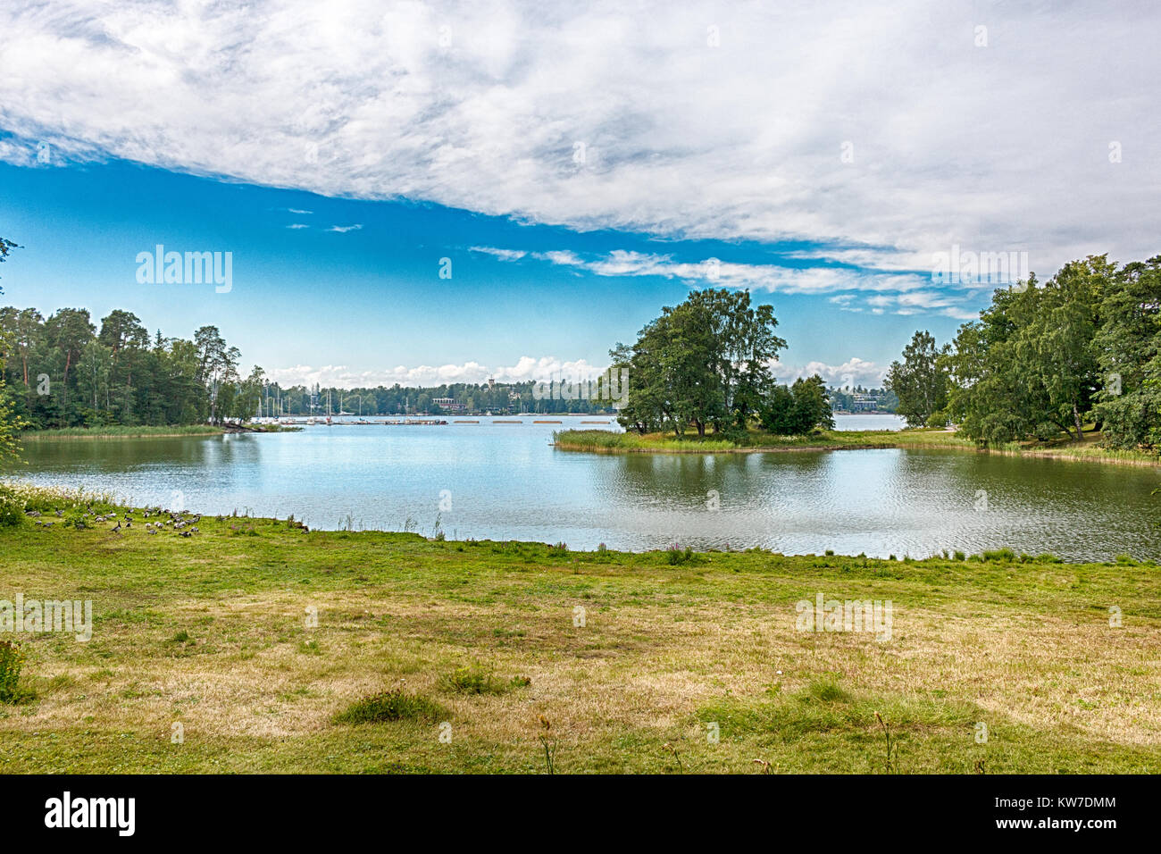 Beautiful greenspace in Helsinki, capital of Finland Stock Photo - Alamy