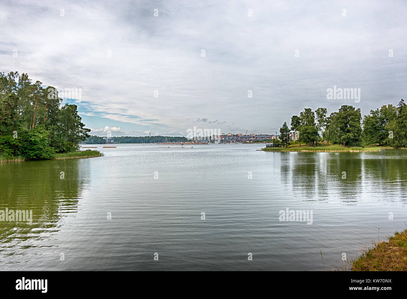 Beautiful greenspace in Helsinki, capital of Finland. HDR Stock Photo ...