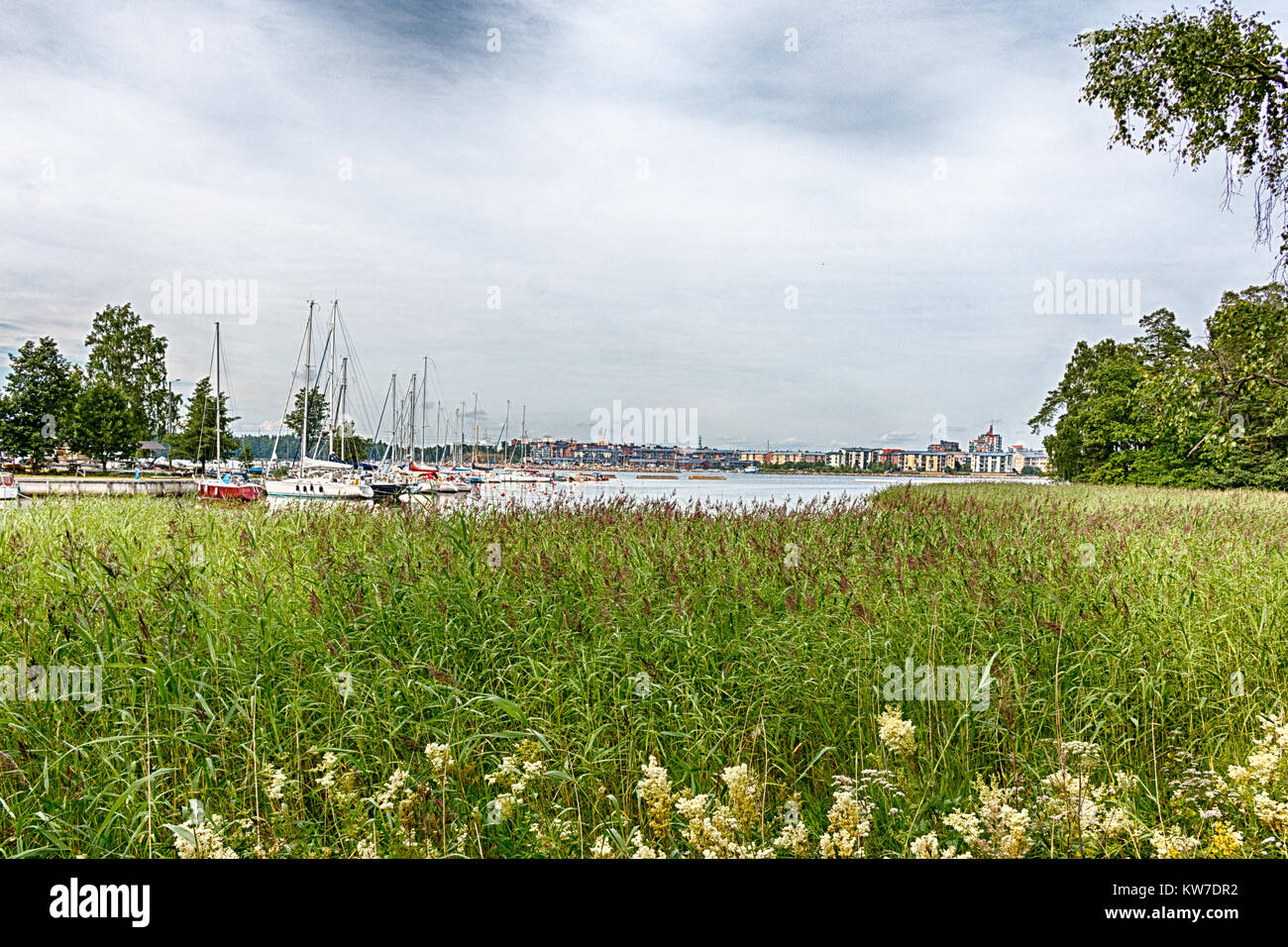 Beautiful greenspace in Helsinki, capital of Finland. HDR Stock Photo ...