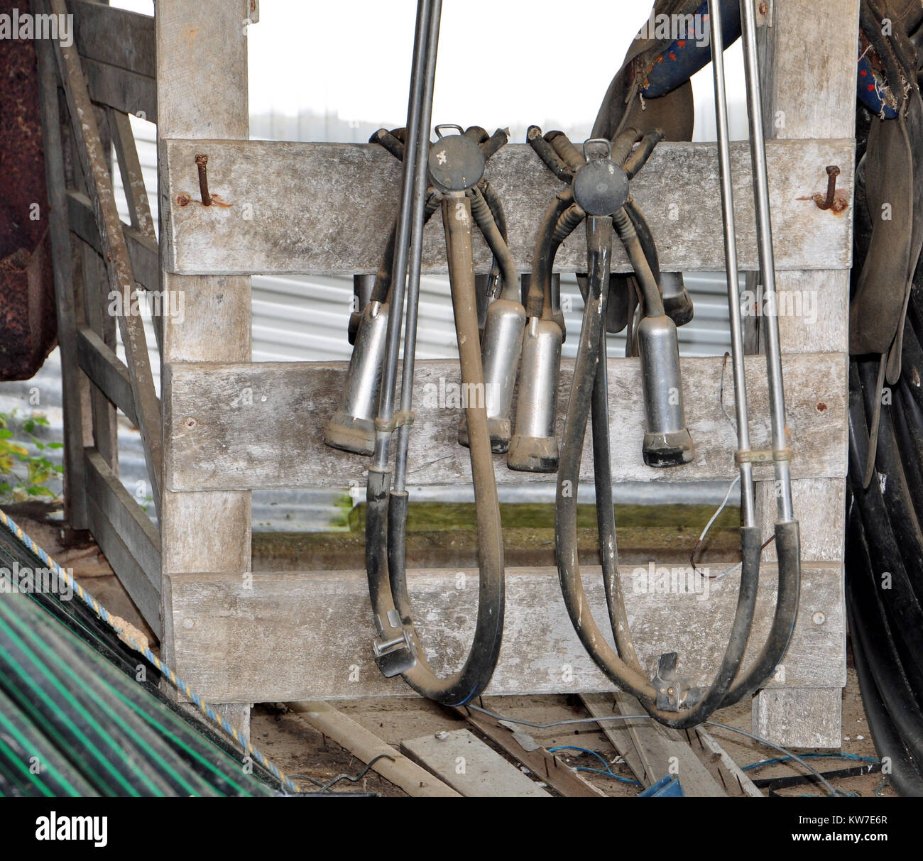 VINTAGE MILKING MACHINERY Stock Photo - Alamy