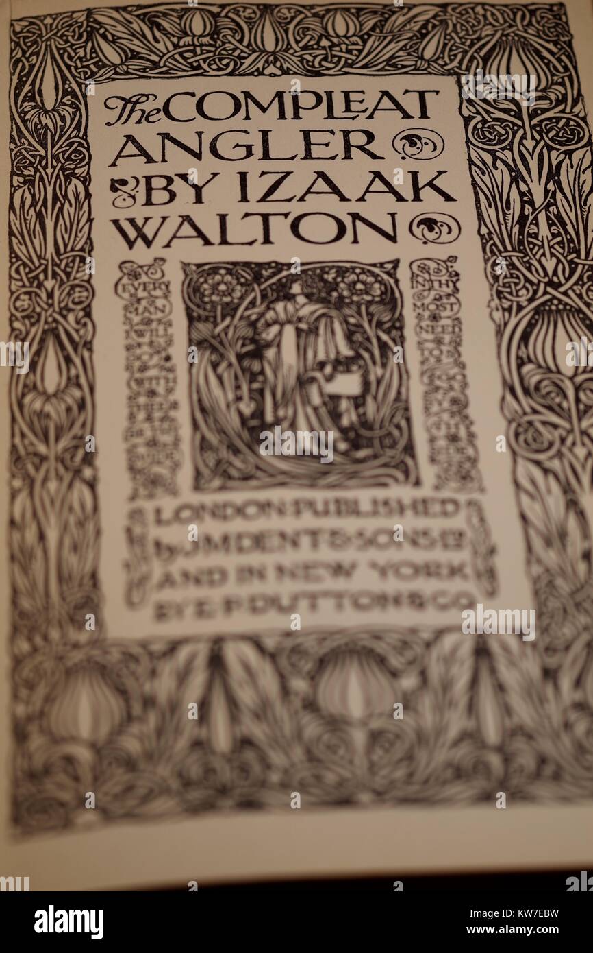 The Complete Angler by Izaak Walton, 1911 Book Edition Title Page ...
