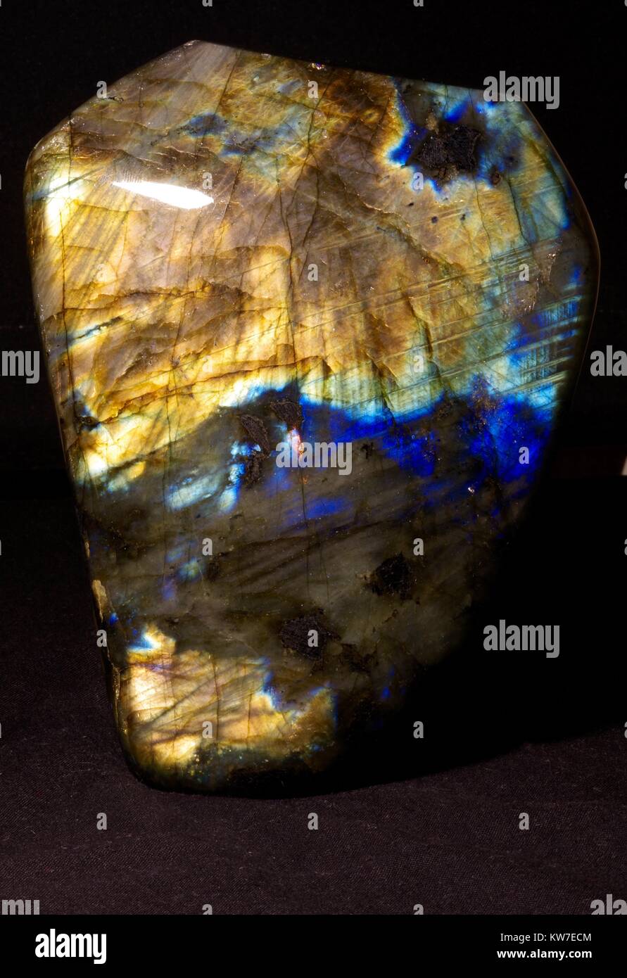Labradorite Crystal, a Plagioclase Feldspar Tectosilicate, Exhibiting ...