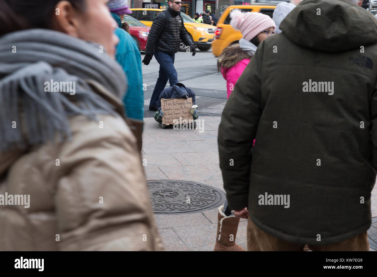 New York, NY - January 4, 2017: Homeless population swelled during ...