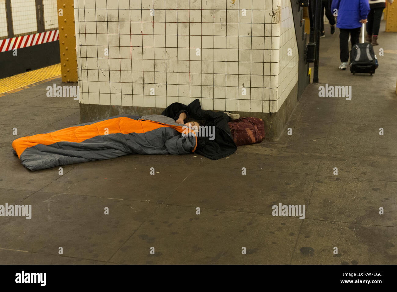 New York, NY - January 4, 2017: Homeless population swelled during ...