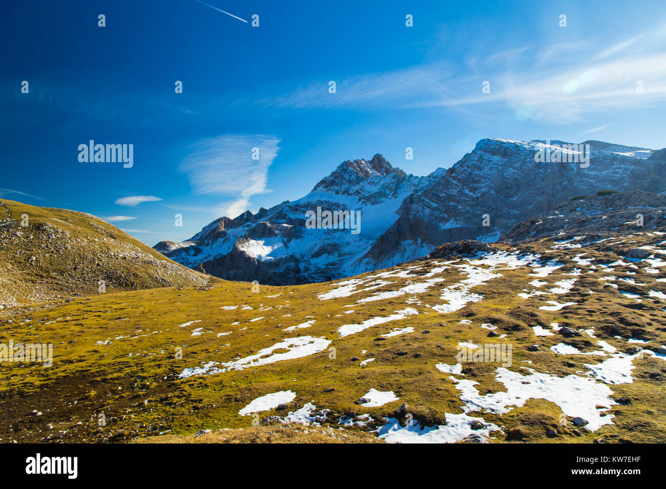 Fall is coming in the italian alps Stock Photo - Alamy