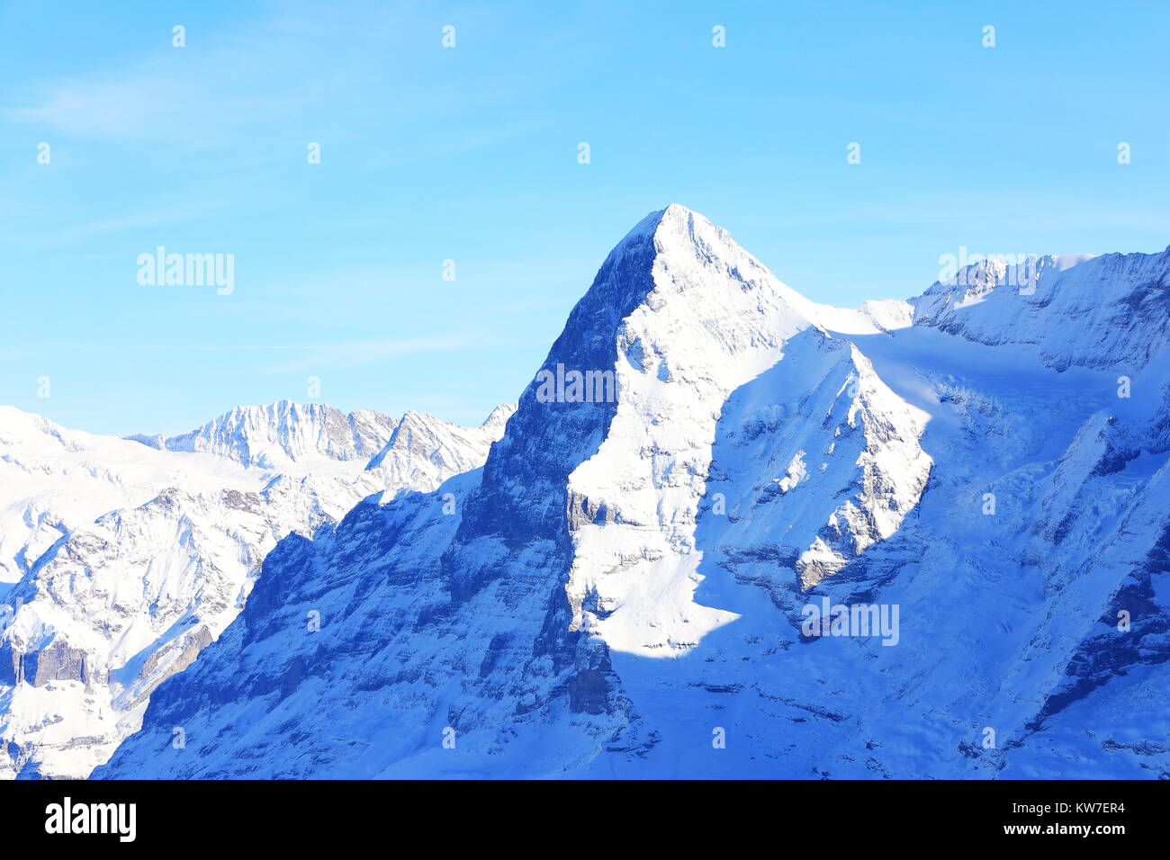 The north face of the Eiger, a treacherous mountain in the Swiss Alps ...