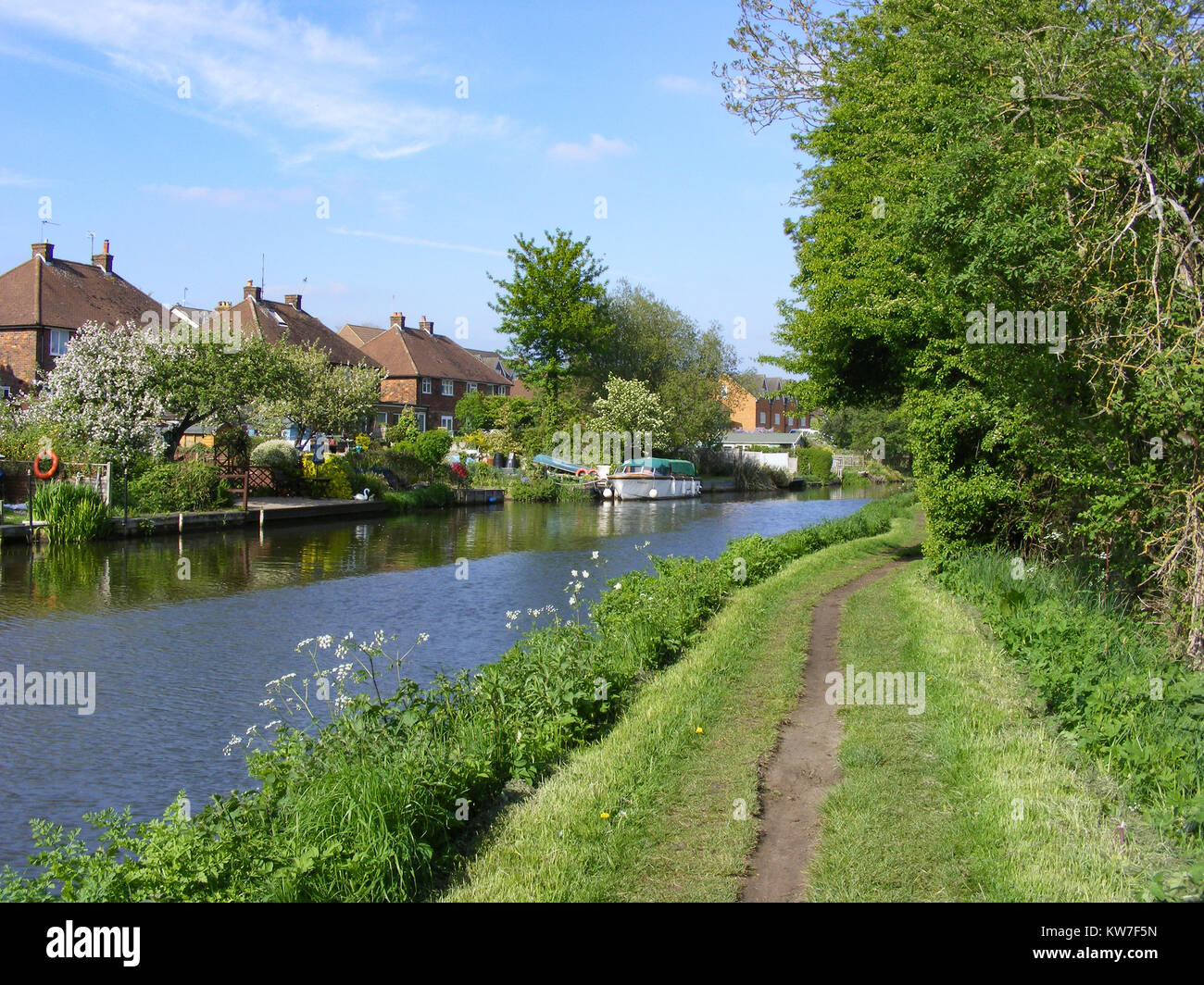 River Wey at Guildford Stock Photo - Alamy