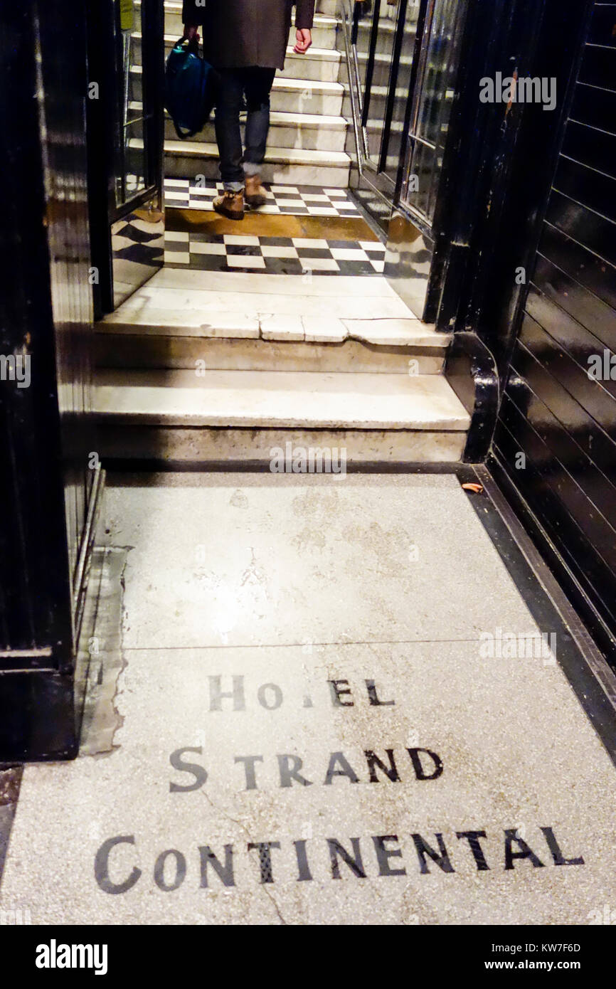 The entrance to Hotel Strand Continental, The India Club, The Strand ...