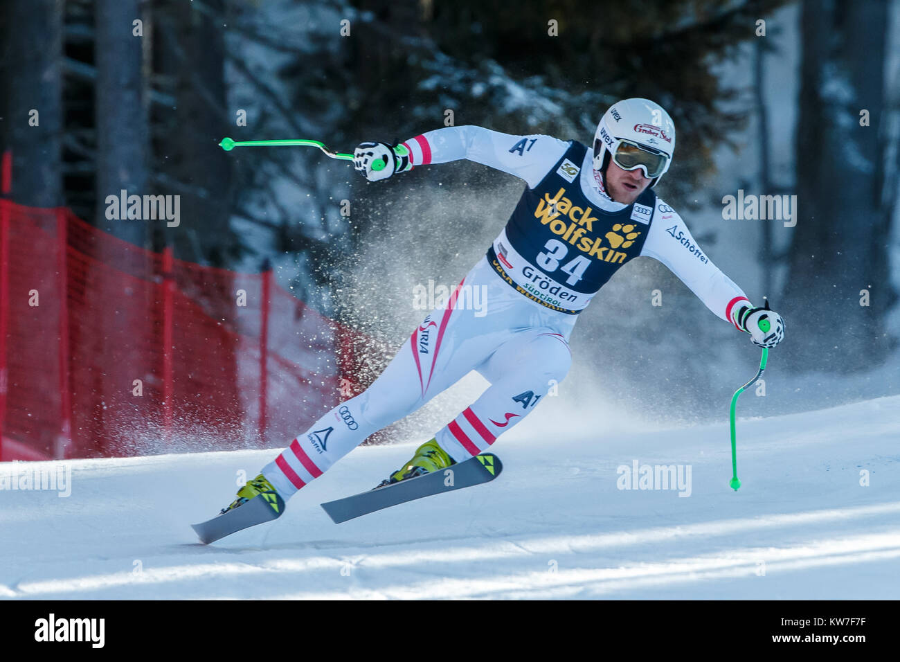 Val Gardena, Italy 16 December 2017. KROELL Johannes (Aut) competing in the Audi Fis Alpine ...