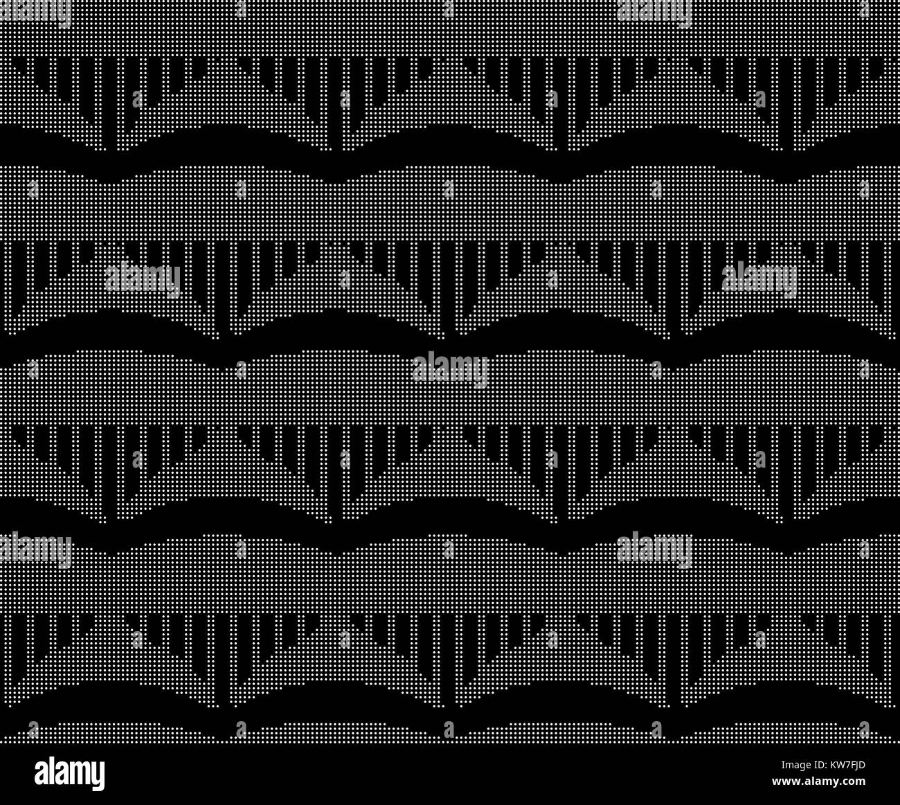 Halftone round black seamless background oriental curve point geometry cross kaleidoscope Stock ...