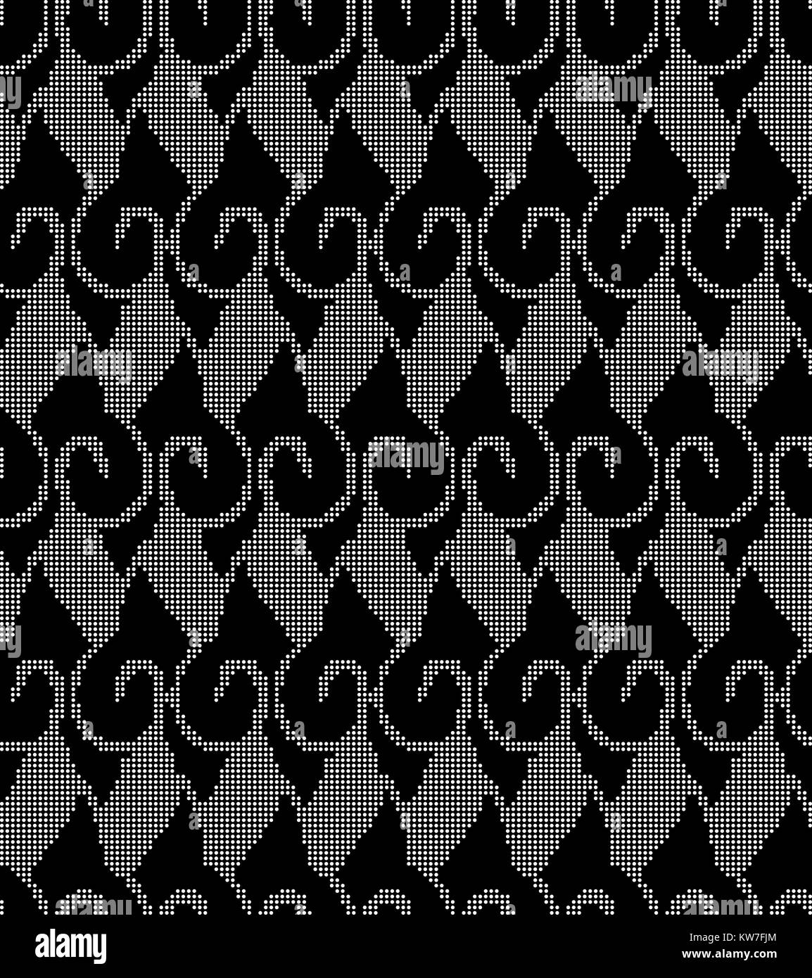 Halftone round black seamless background aboriginal spiral curve cross ...