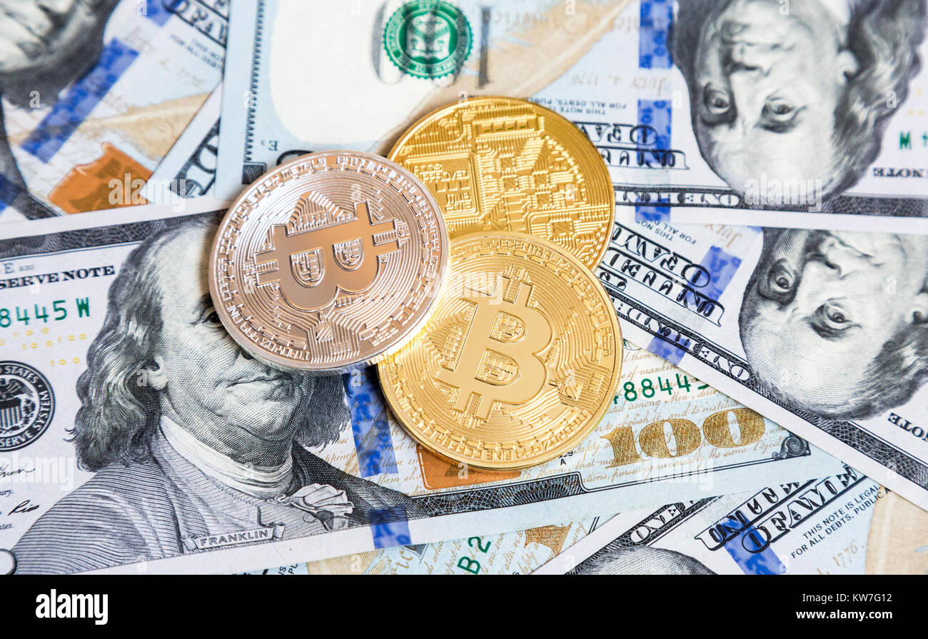 Cryptocurrency bitcoin lying on hi-res stock photography and images - Alamy