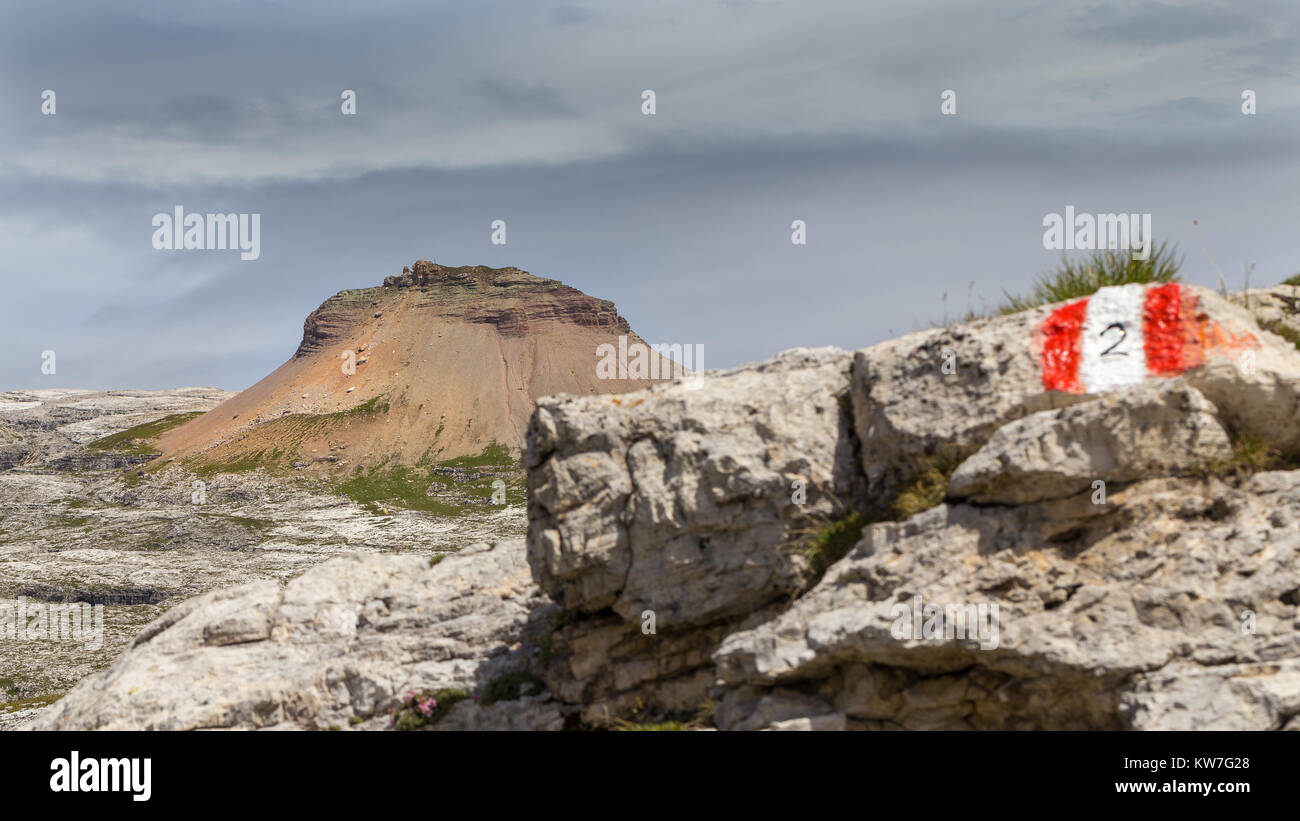 The Puez-Odle Natural Park. Col de la Soné in background. The Gardena ...