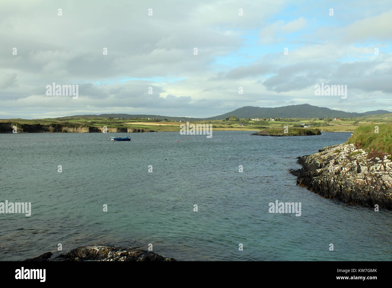 A misty morning overlooking the Irish Sea Stock Photo - Alamy