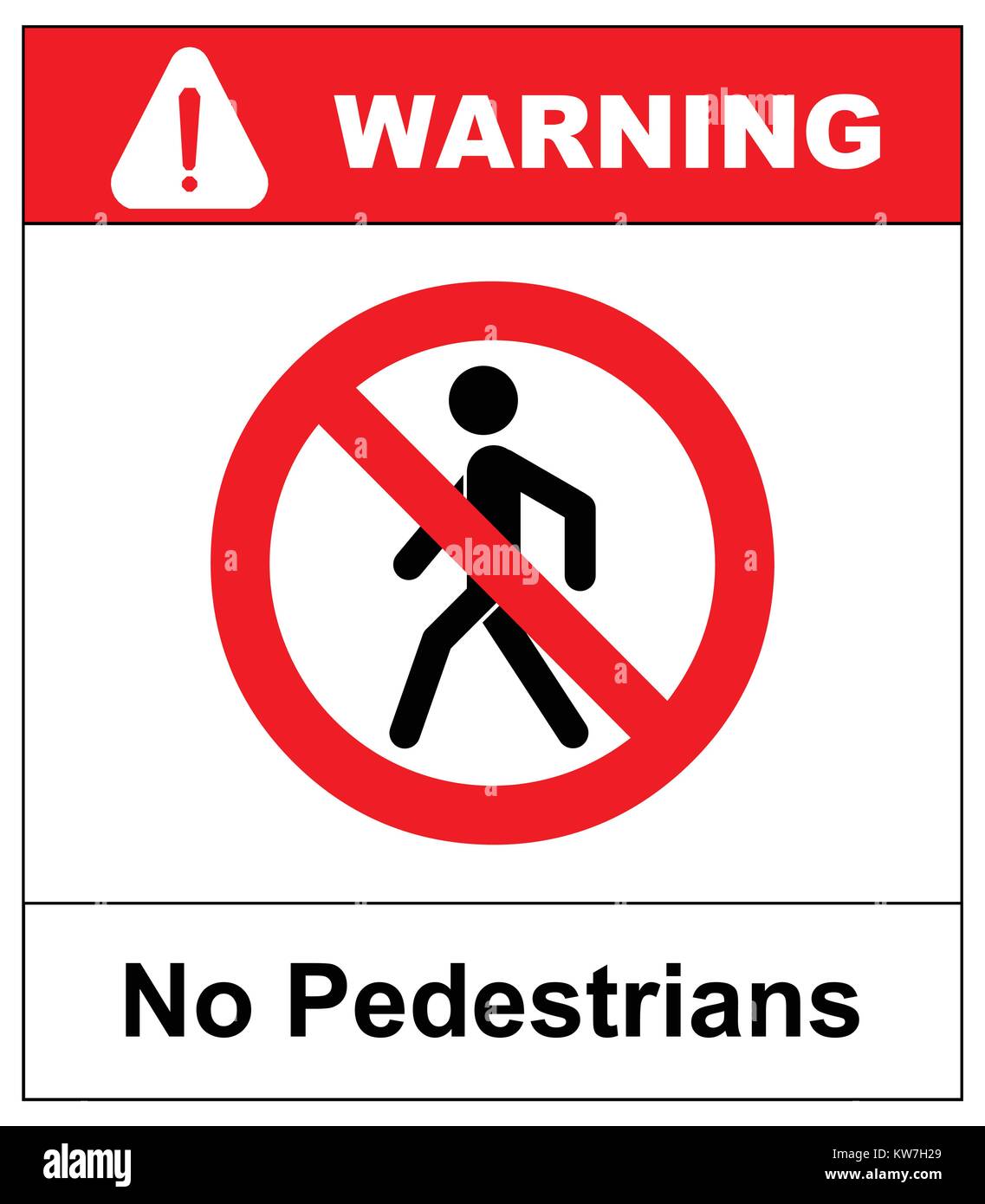 No Pedestrian Sign NO PEDESTRIAN TRAFFIC (WF1236SW)