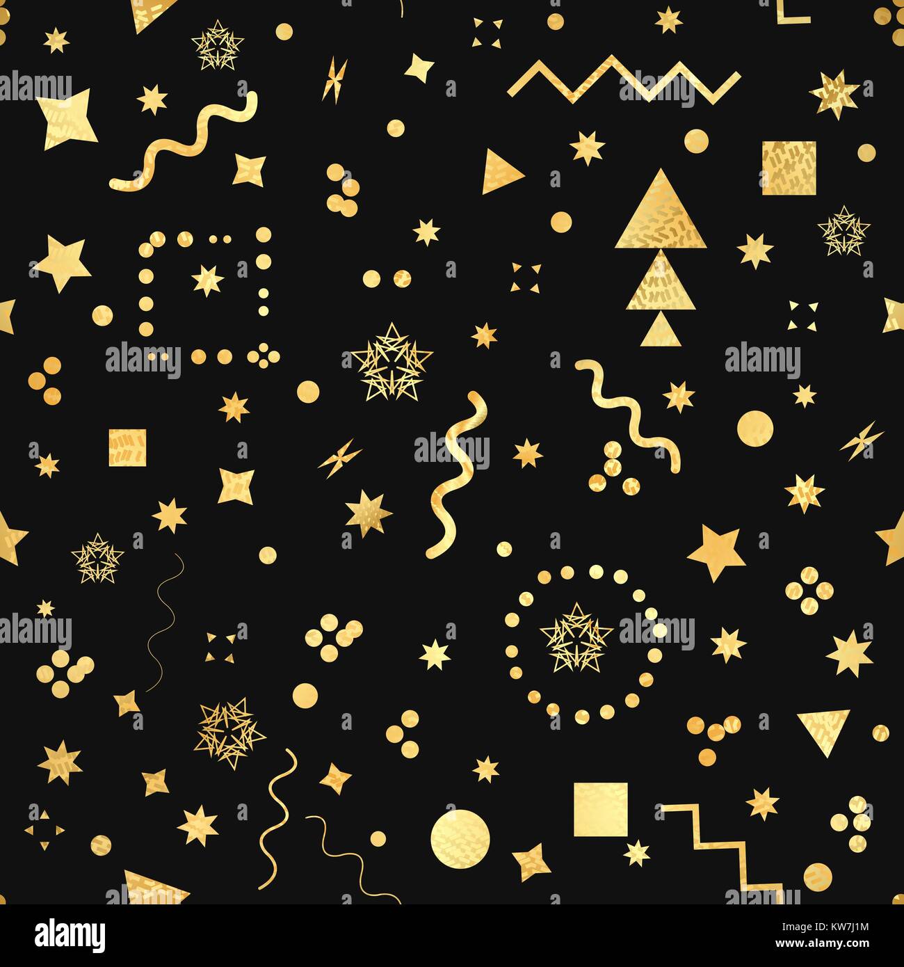 Trendy geometric elements memphis card. Seamless memphis pattern for ...