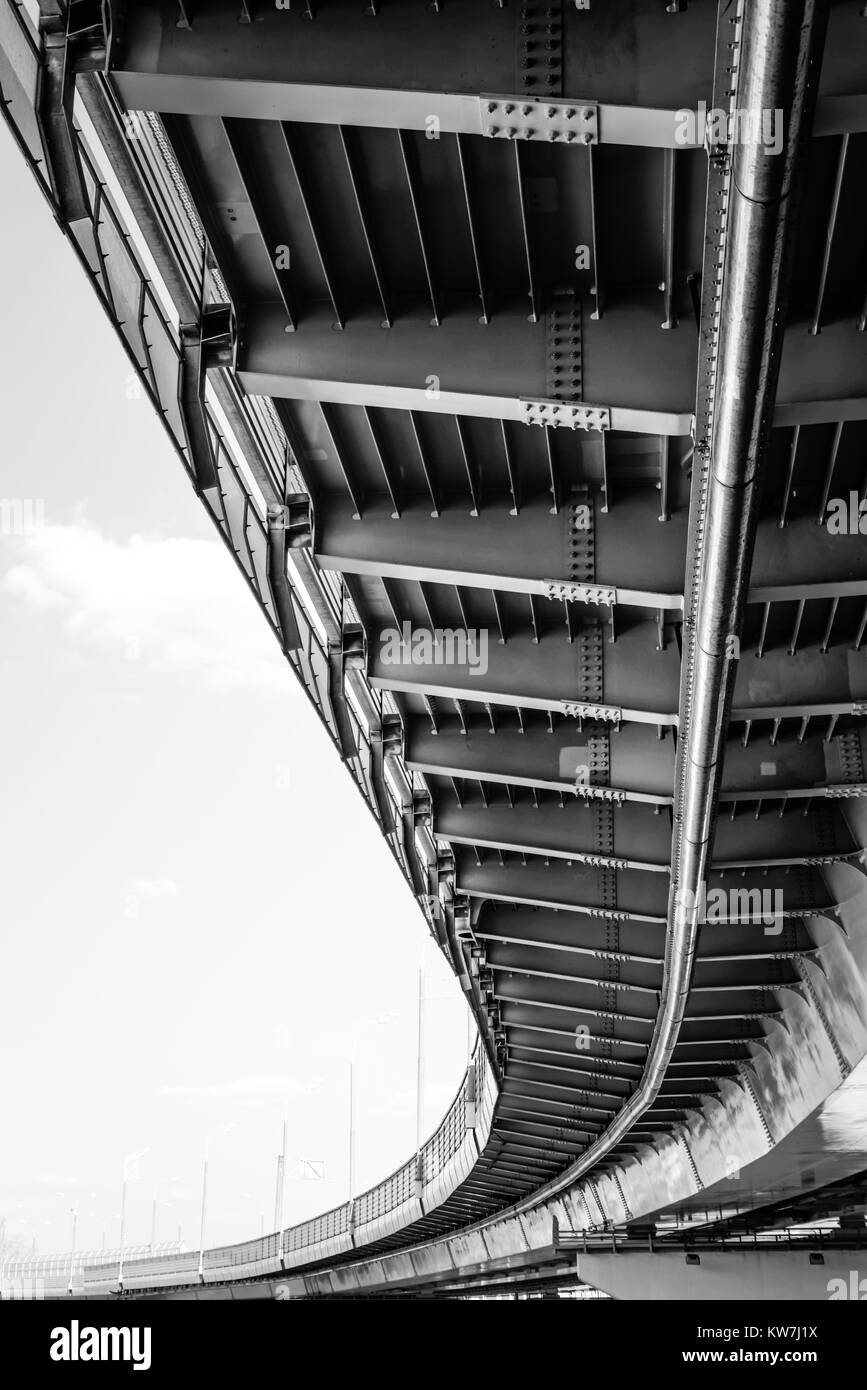 View under concrete bridge Black and White Stock Photos & Images - Alamy