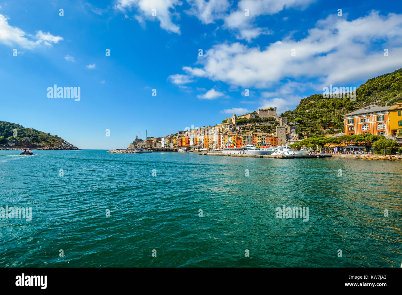 The colorful village of Porto Venere on the Ligurian Coast of Italy ...