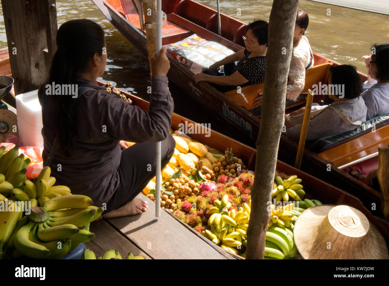 Thailand floating river market Stock Photo - Alamy