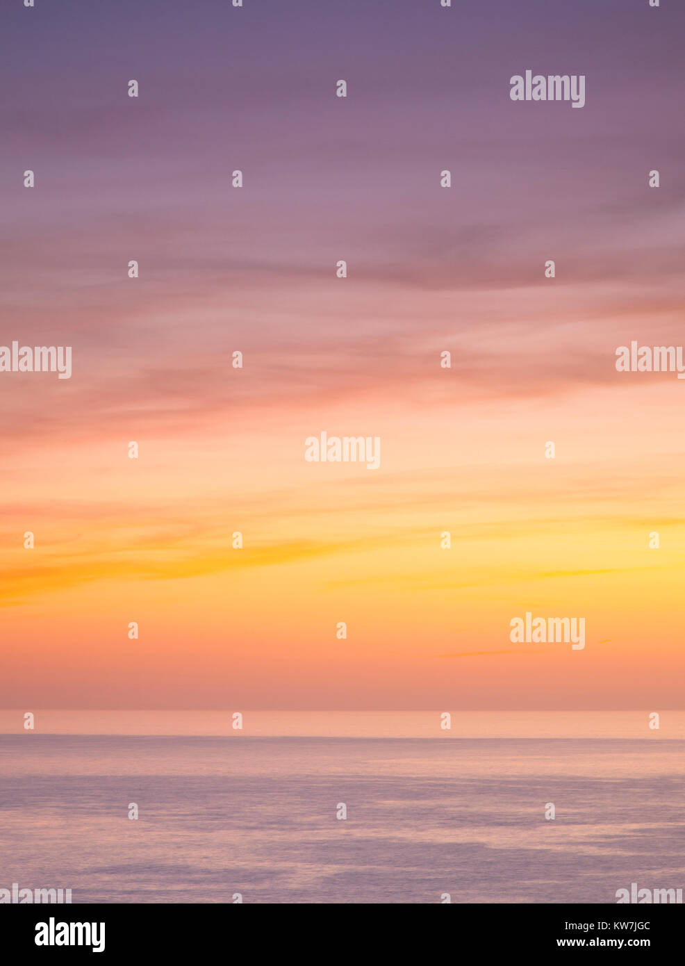 Sunsetting over water off Boscastle, Cornwall Stock Photo - Alamy