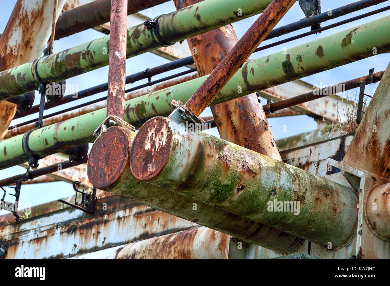Disused steel structure in poor condition and much rust Stock Photo - Alamy
