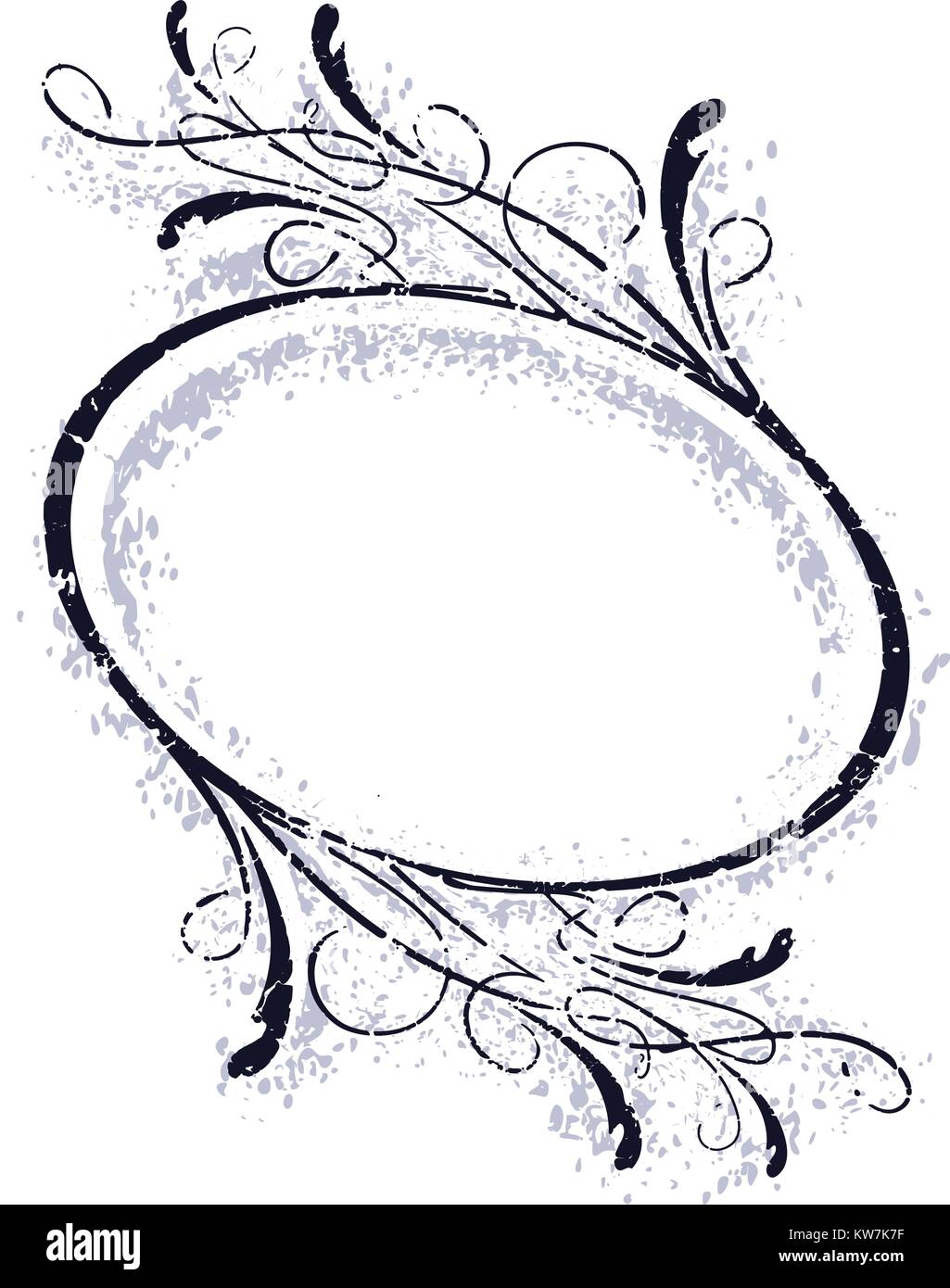 Blue Oval Frame Vector