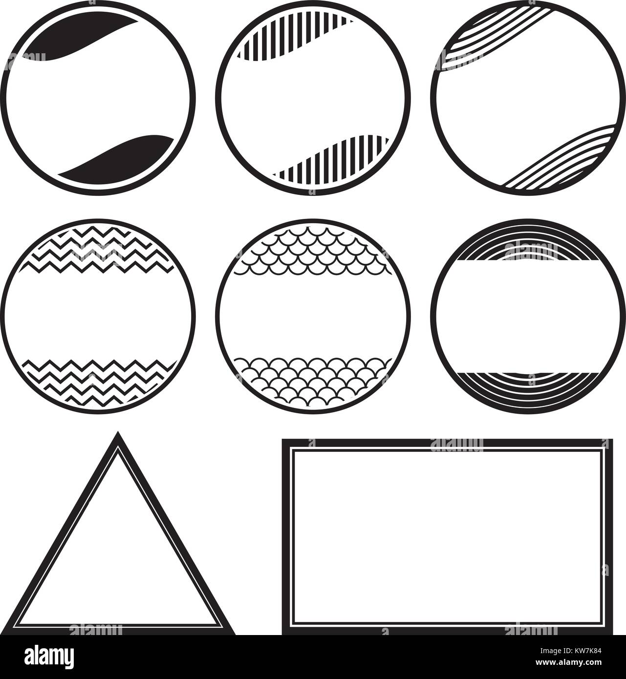 Set of 8 solid style rubber stamps templates Stock Vector Image & Art ...
