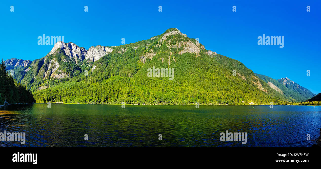 Panoramic format photo of the Silver Lake in the Silver Lake Provincial ...