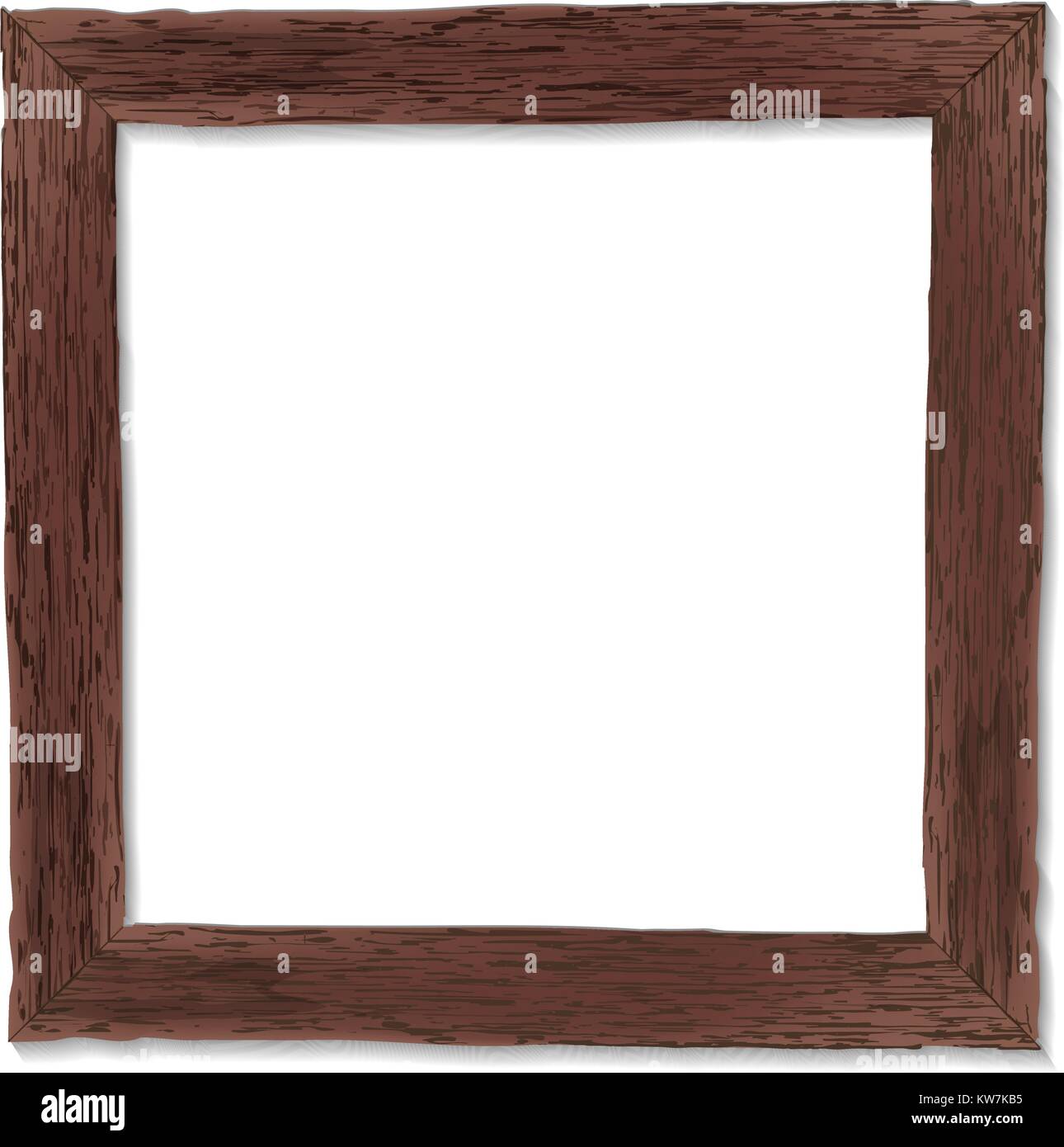 Old, shabby, grunge wooden frame. Vector illustration Stock Vector ...