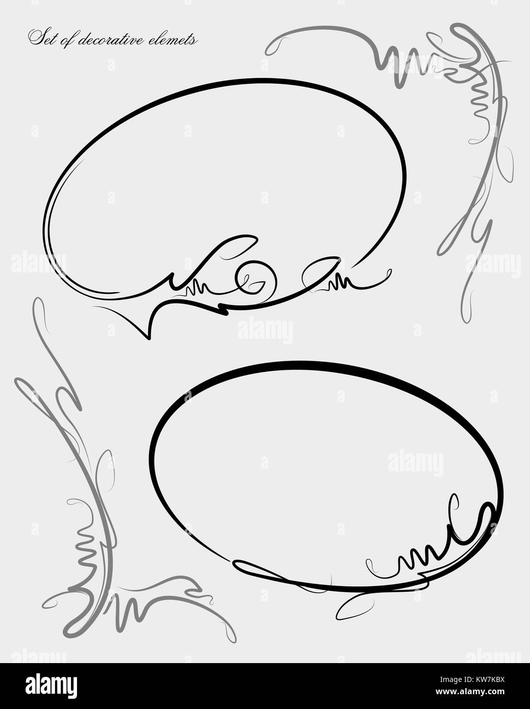 Two oval frames Stock Vector Images - Alamy