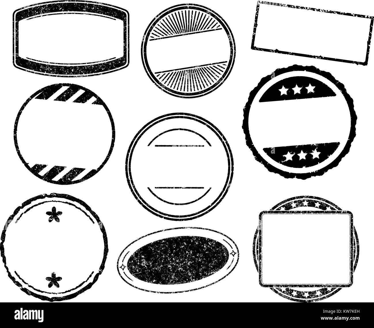 Nine stamps Stock Vector Images - Alamy