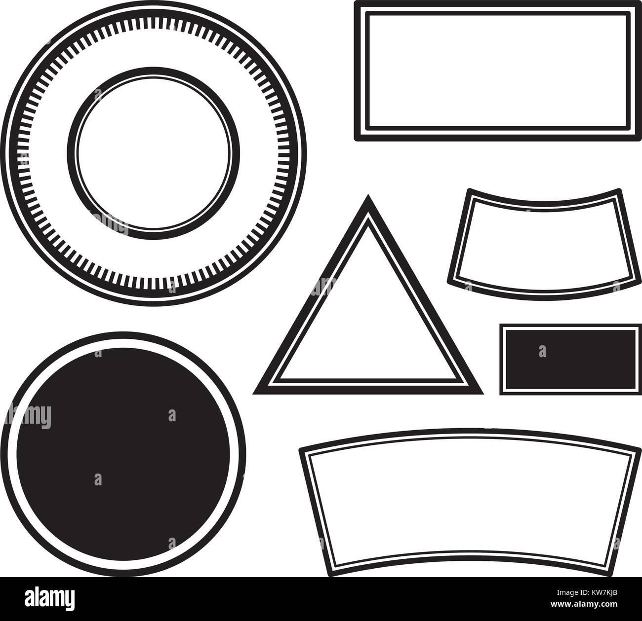 Big set of templates for rubber stamps. Vector illustration Stock ...