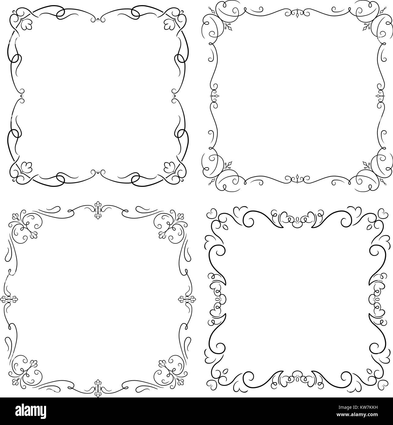 Black Fancy Borders