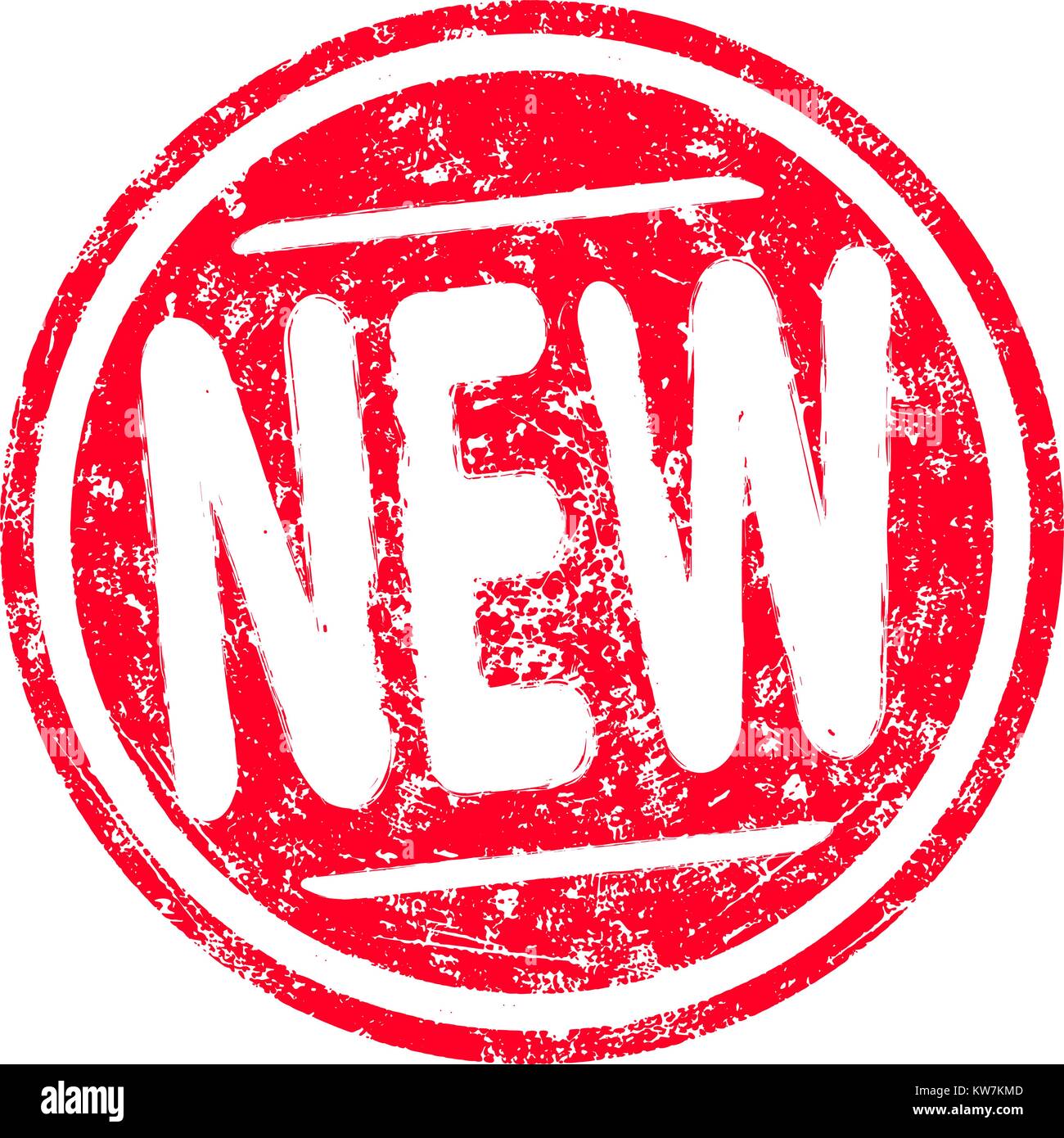 Red grunge round rubber stamp New for your design Stock Vector Image ...