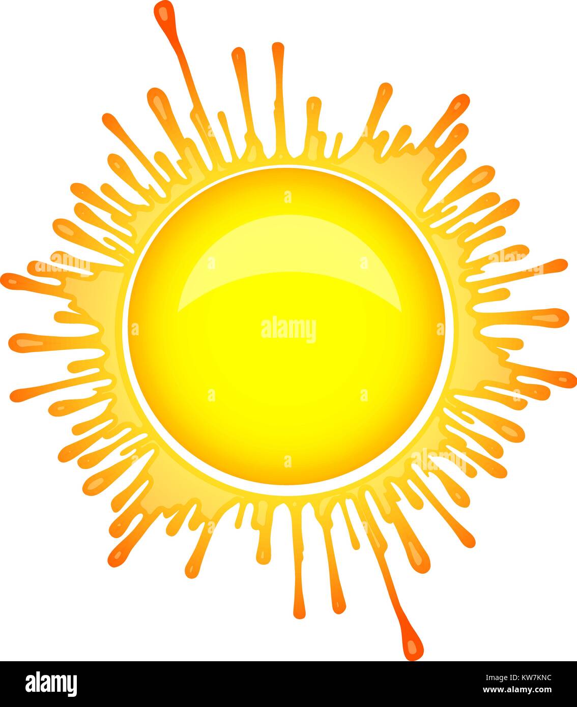 Colorful bright Sun symbol in inkblot style Stock Vector Image & Art ...