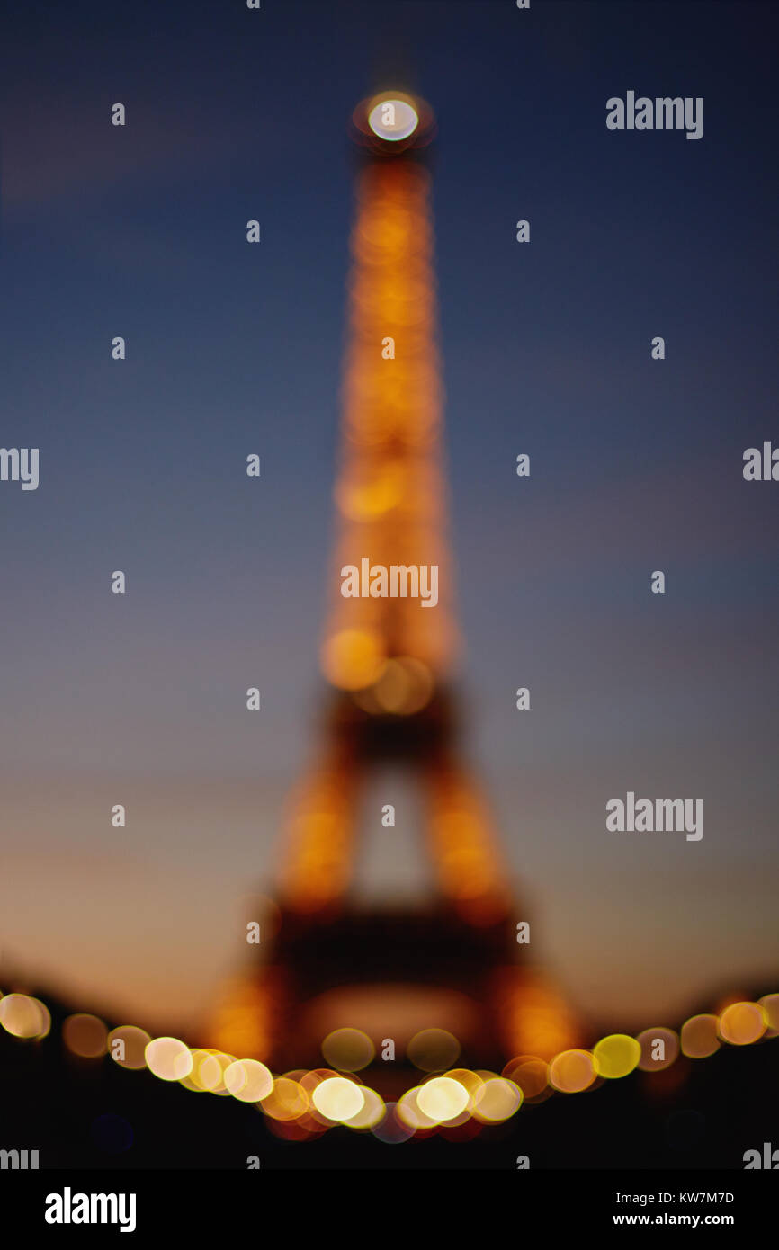 Paris,France - October 4 2017 : Eiffel Tower light and beam show at ...