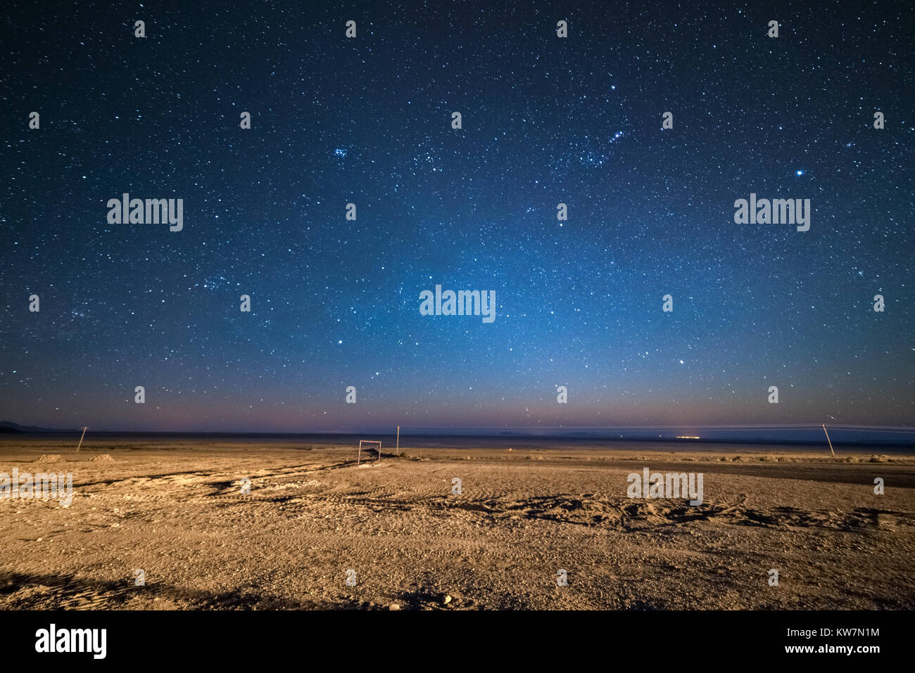 Outstanding starry sky at high altitude on the barren highlands of the ...