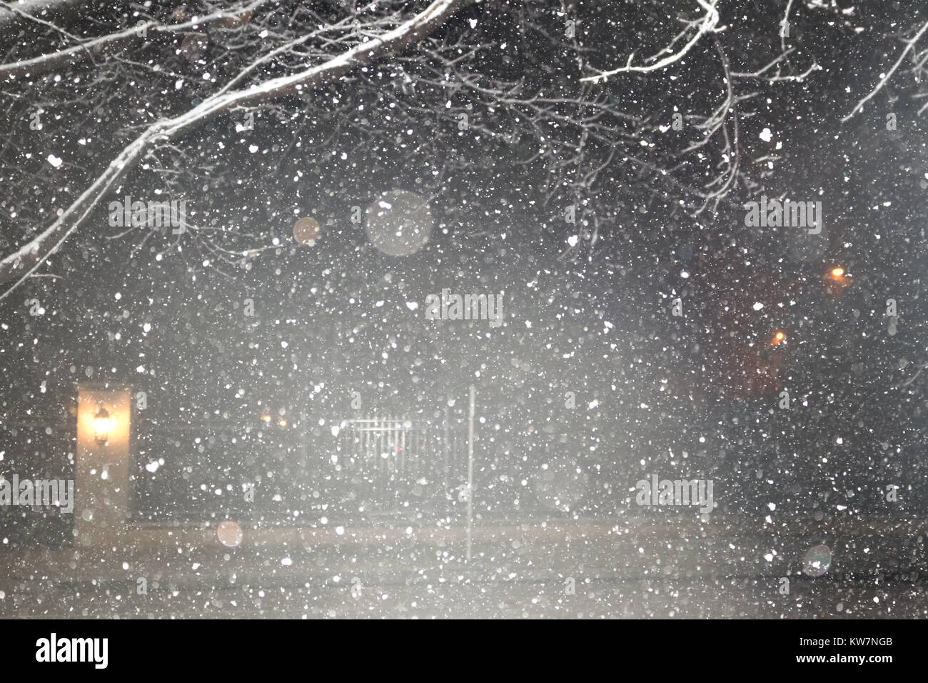 Snowfall sparkle snowstorm flake hi-res stock photography and images ...